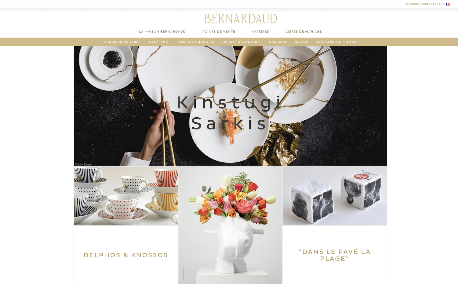 Bernardaud, développement des évolutions de leur boutique en ligne